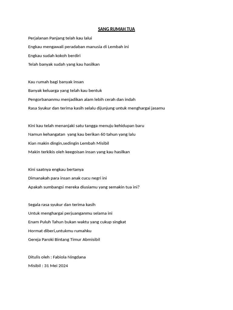 Sang Rumah Tua by Olla | PDF