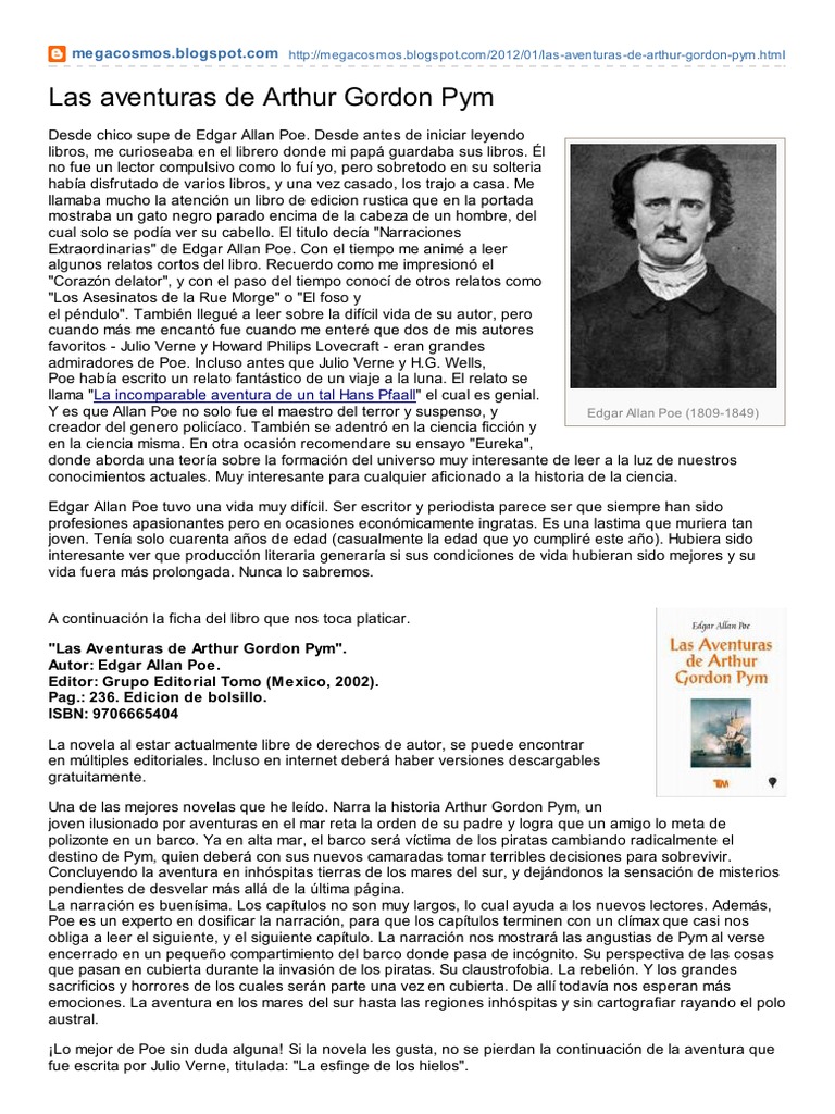 Las Aventuras de Arthur Gordon Pym | PDF | Edgar Allan Poe