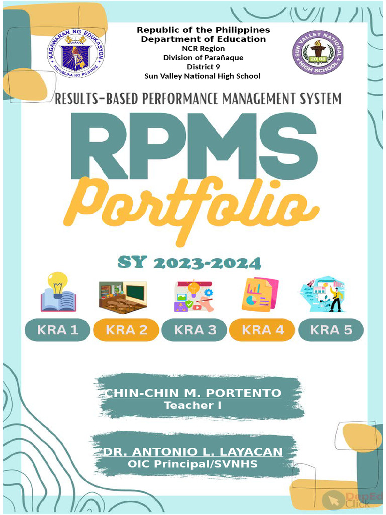 E RPMS PORTFOLIO Design 2023 2024 | PDF