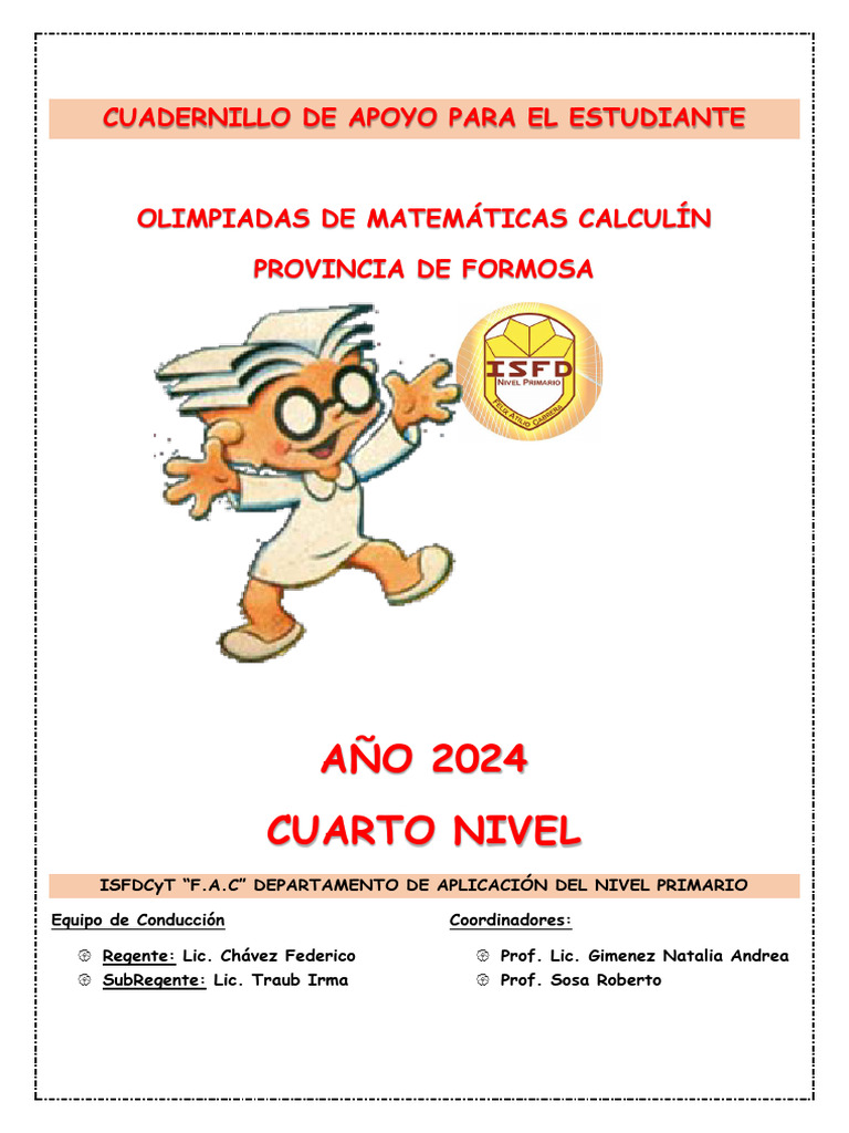 Calculín 4° 2024 | PDF