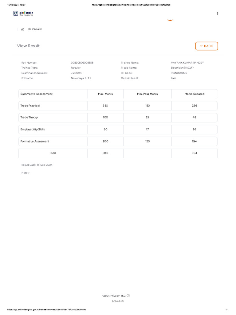 Iti Result | PDF