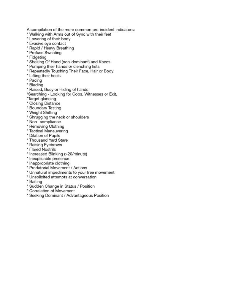 Pre Attack Indicators | PDF