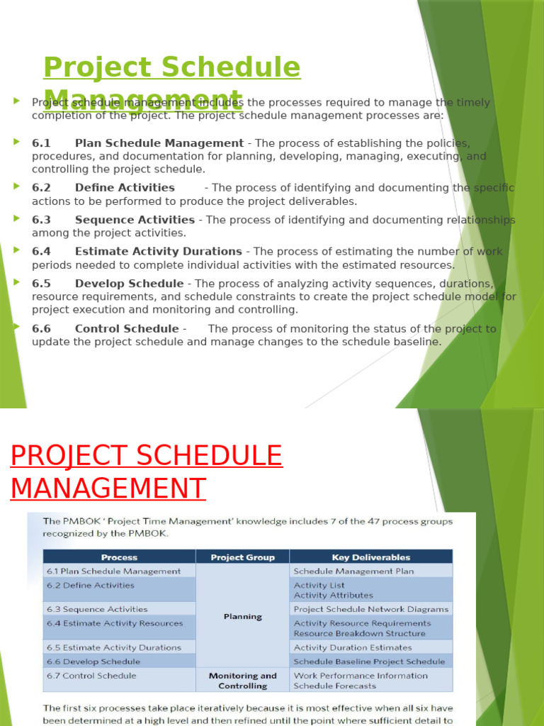 Project Schedule Management | PDF