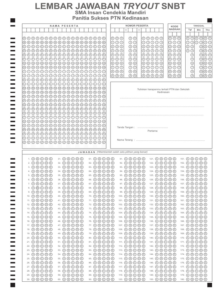 Template SPMB 180 Grayscale-BULAT | PDF