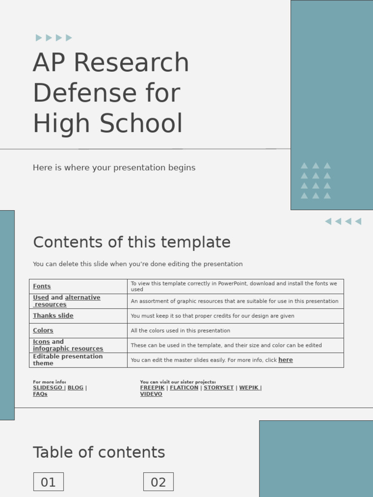 AP Research Defense For High School by Slidesgo | PDF