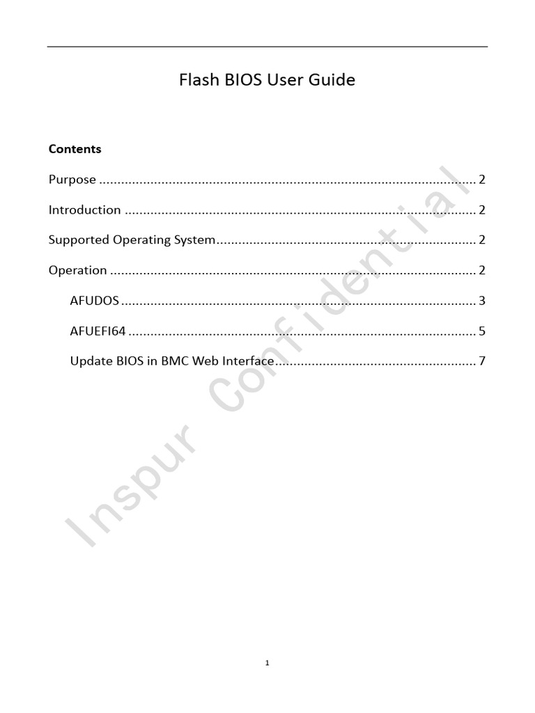 Inspur BIOS Flash User Guide | PDF