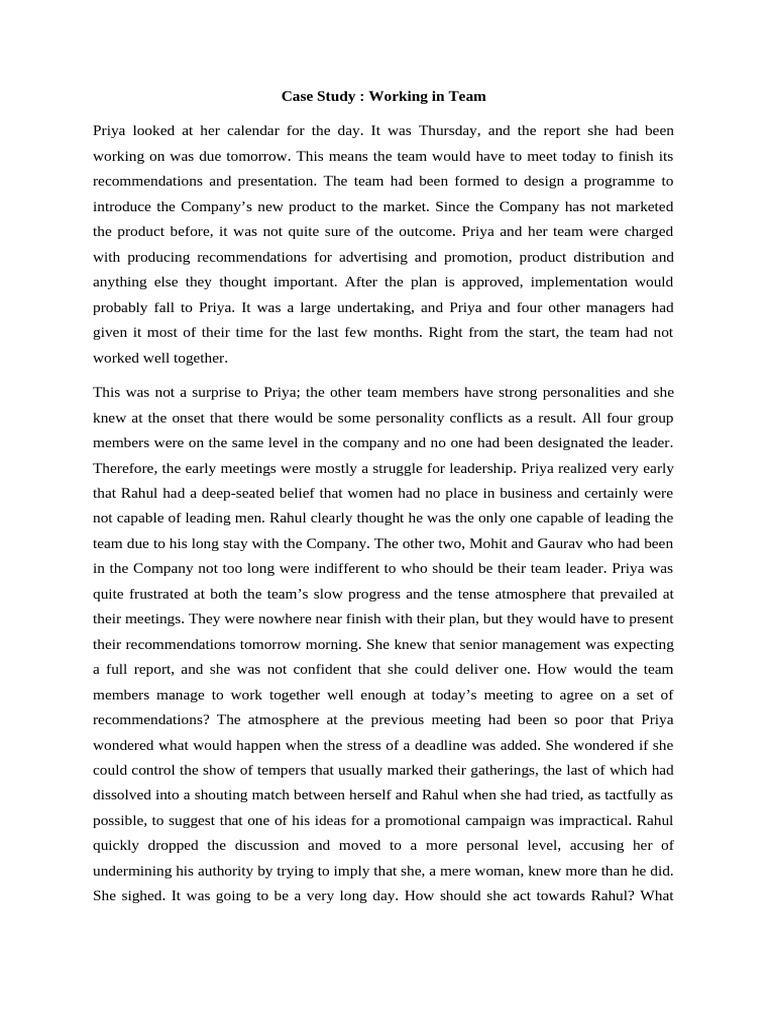 Team Building Case Study | PDF