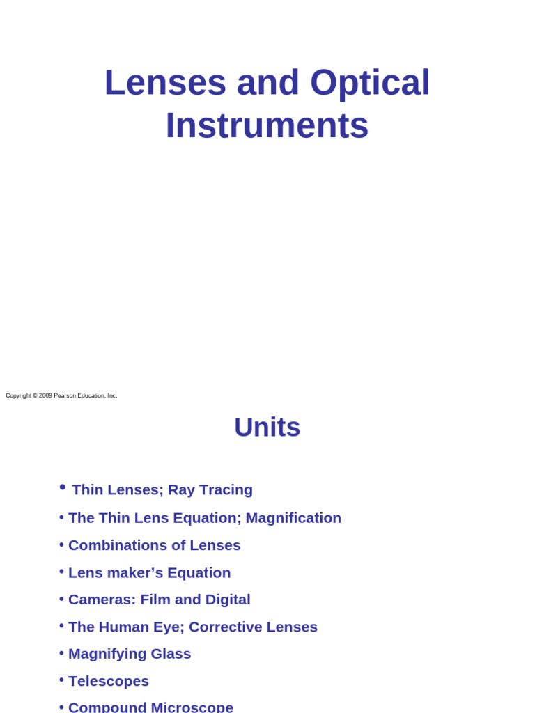 5. Refraction Through Lenses & Optical Instruments | PDF