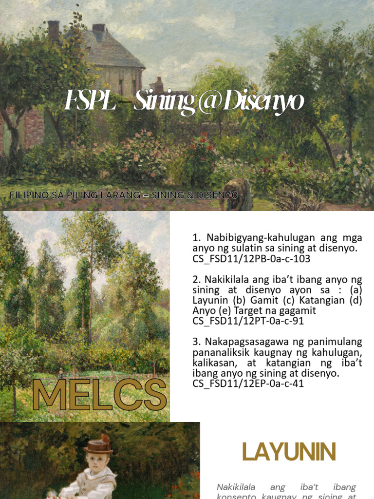 Week 1 - SINING AT DISENYO | PDF