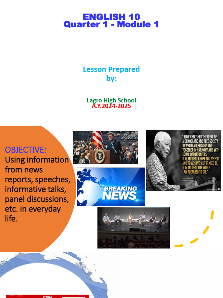 Quarter 1 Additional Lessons News Report and Panel Discussion 2024 2025 | PDF