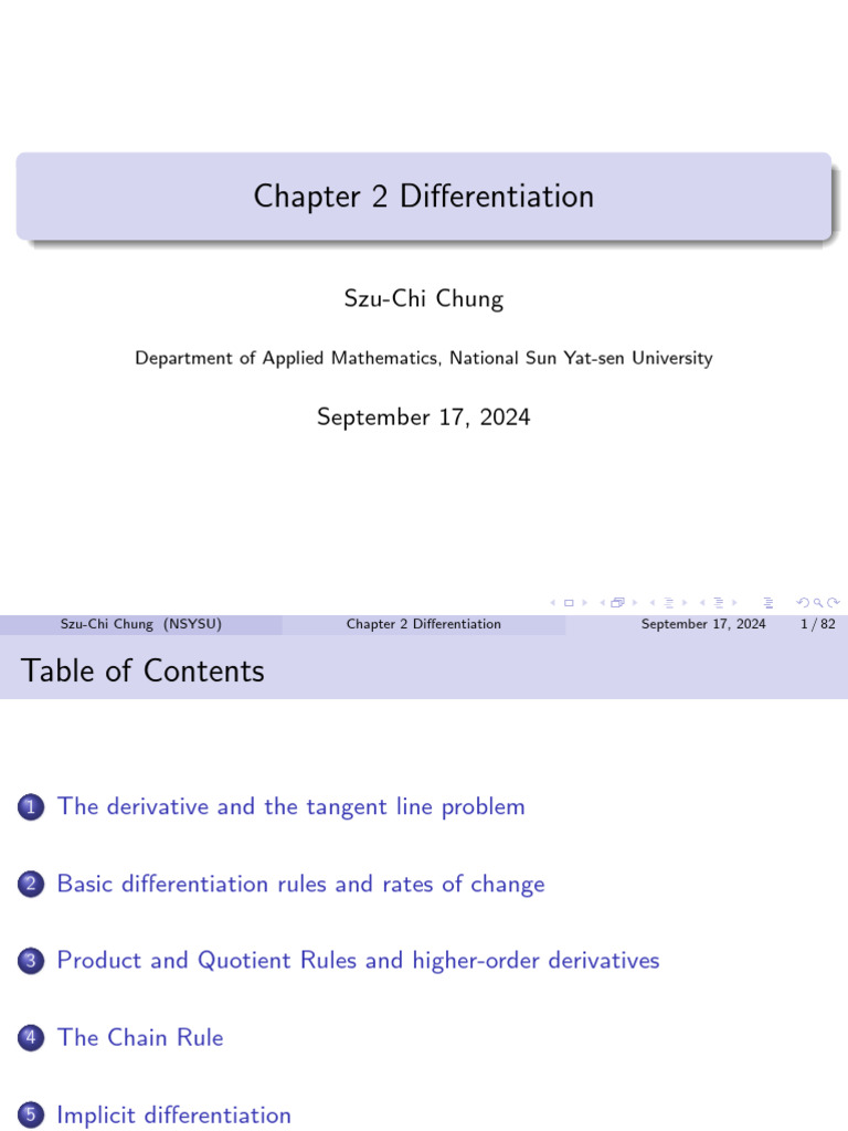 Calculus Chapter2 | PDF