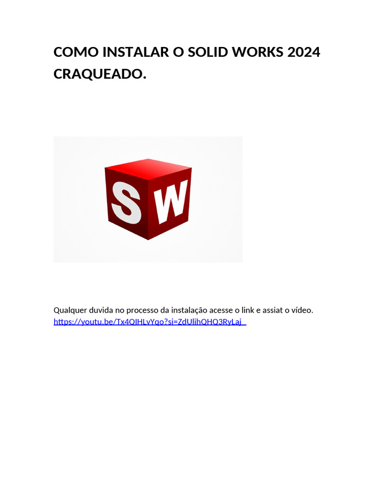 Como Instalar o Solid Works Passo A Passo | PDF