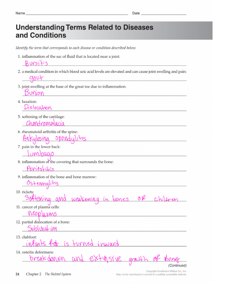 Ch 2 Understanding Terms Related to Diseases and Conditions | PDF