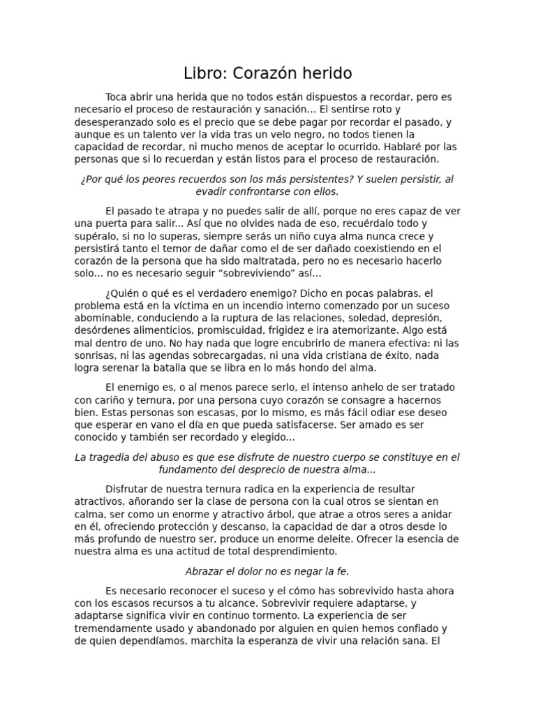 Libro Corazón Herido | PDF