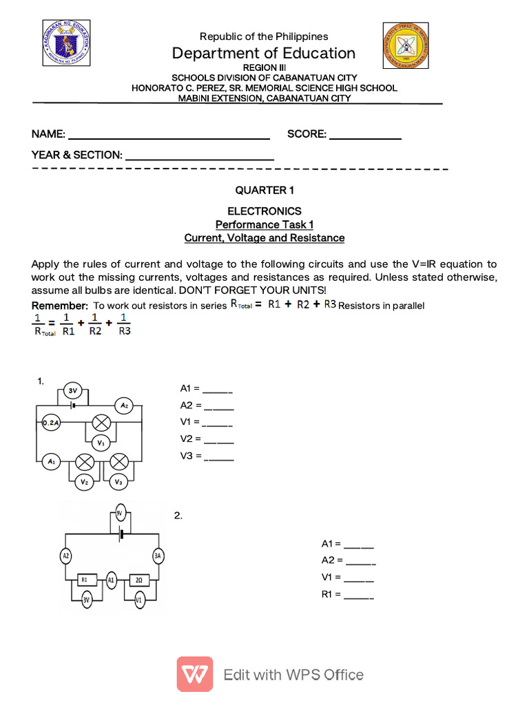 Q1ElectronicsPerformance Task 1 | PDF