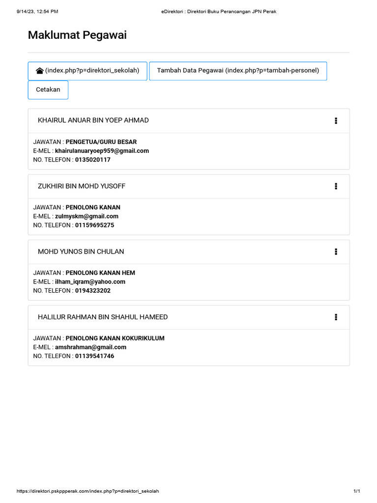 EDirektori _ Direktori Buku Perancangan JPN Perak | PDF