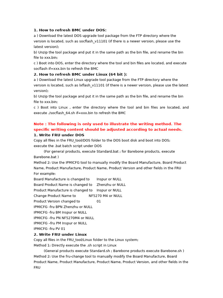 Inspur How To Flash BNC | PDF | Computer File | Technology & Engineering