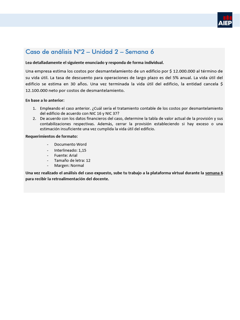 Actividad U2 - Semana 6 Taller de Contabilidad Financiera | PDF