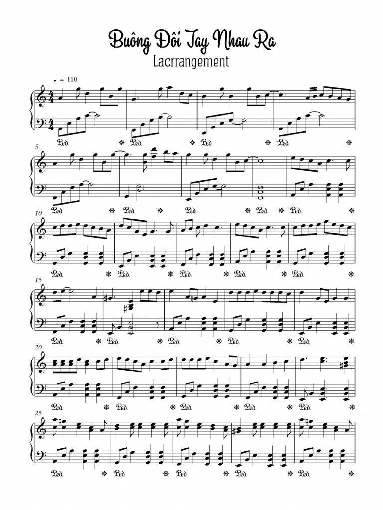 Buong Doi Tay Nhau Ra Piano - LACrrangement | PDF