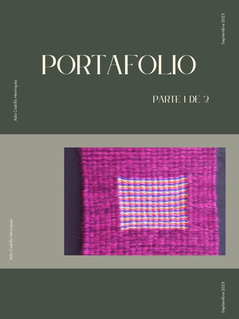 Portafolio Textil de Ada Castillo | PDF | Textiles