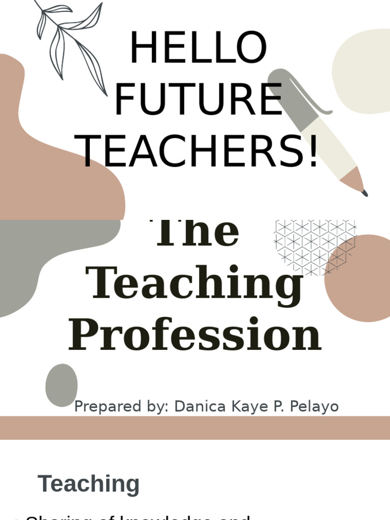 Chapter1 The Teaching Profession | PDF