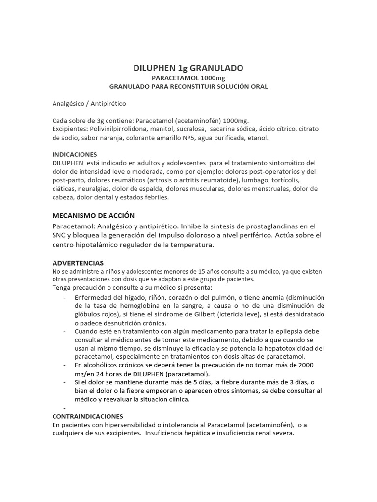 Prospecto Diluphen | PDF