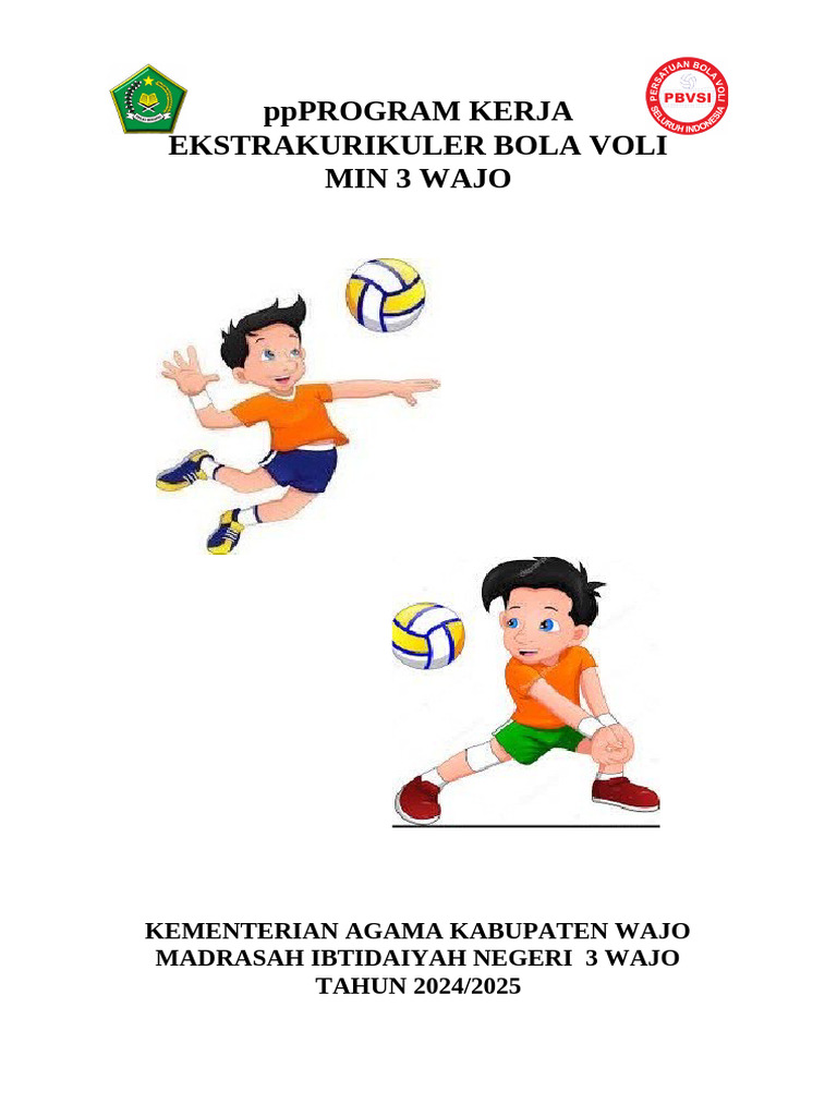 Program Kerja Ekstrakurikuler Voli MIN 3 Wajo | PDF