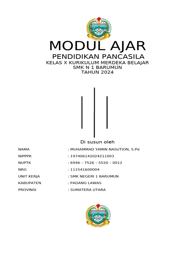 Koper Modul Ajar Pend Panc SMKN B 2024 | PDF