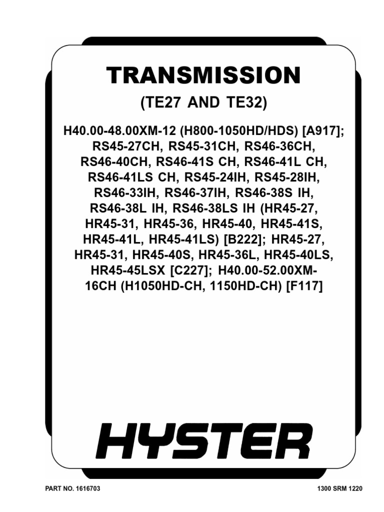 hộp số TE27, TE32 | PDF
