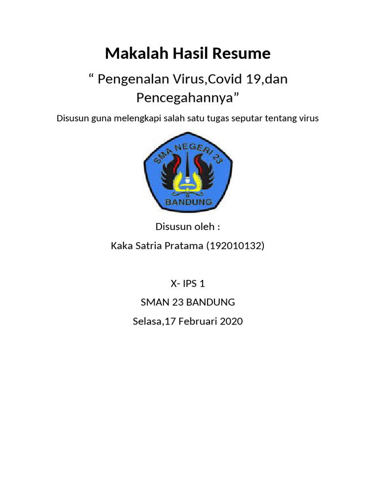 Makalah Hasil Resume | PDF