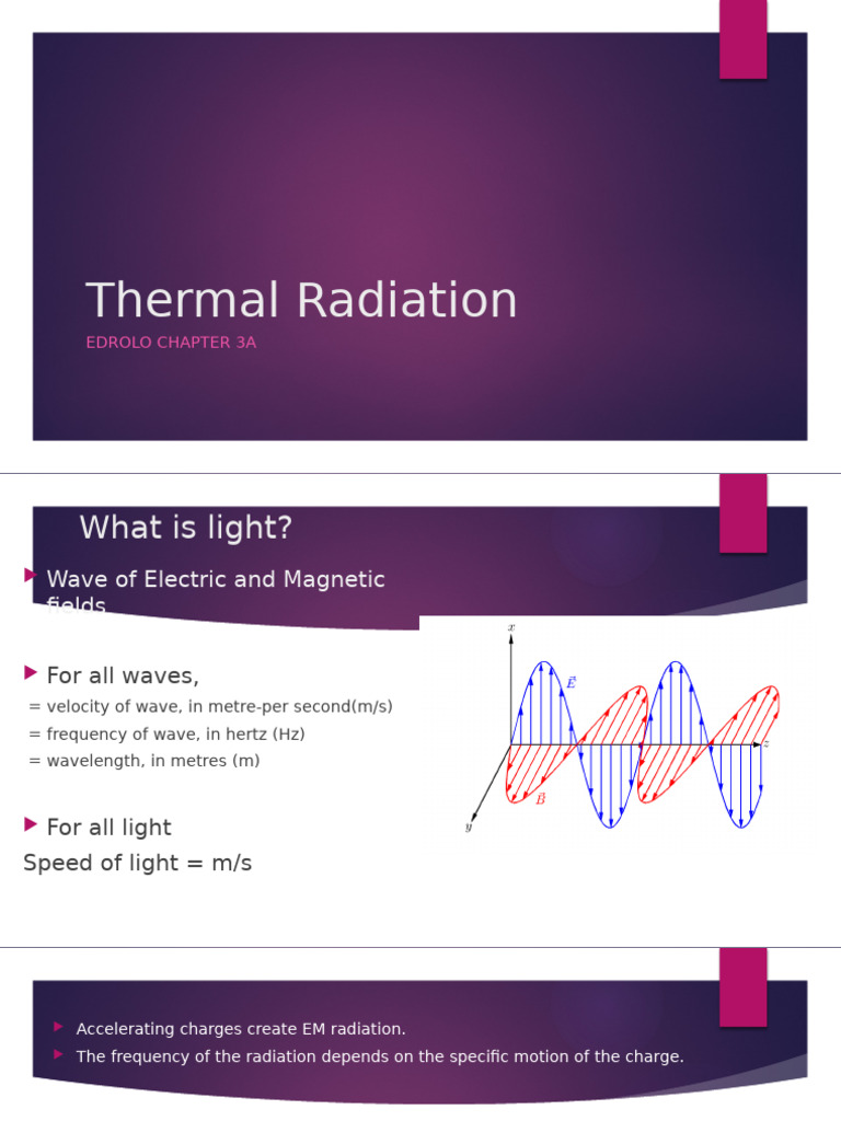 3A Thermal Radiation | PDF | Science & Mathematics