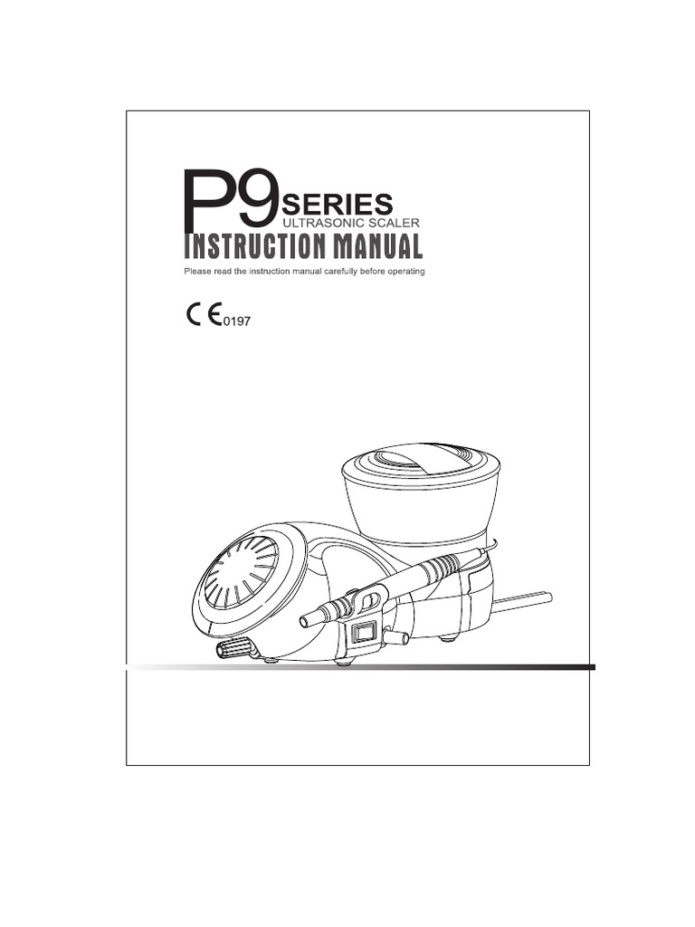 User Manual of P9L Series Vet Ultrasonic Scaler | PDF | Water | Switch