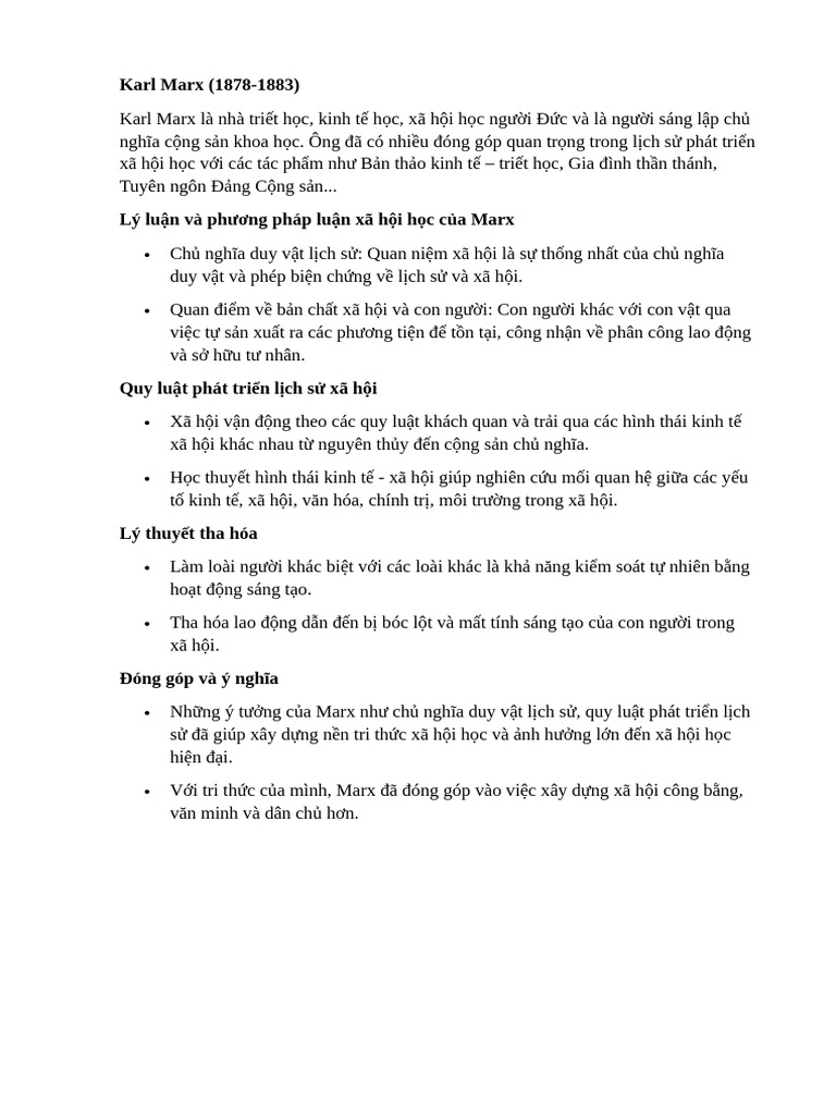 Karl Marx 2 | PDF
