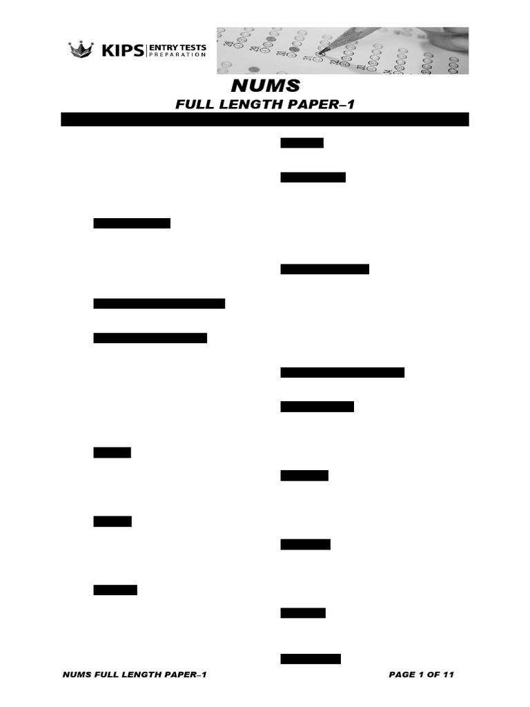 01 FLP-1 NUMS 2024 | PDF