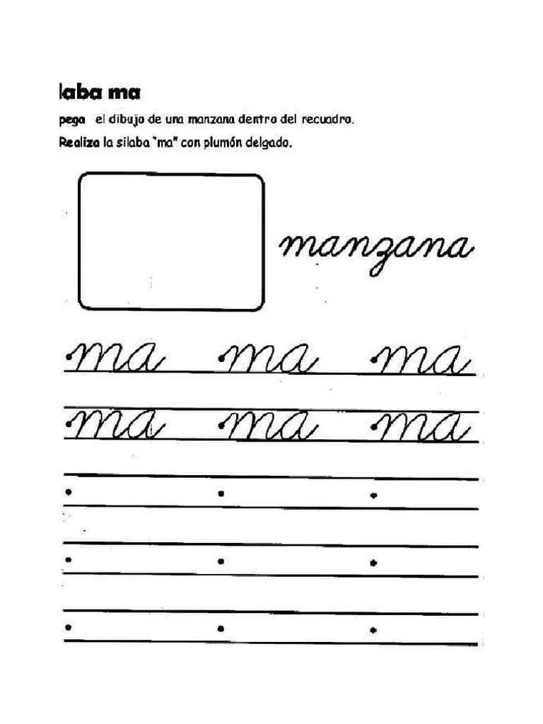 La Silaba Ma, Me - Mi, Mo, Mu | PDF