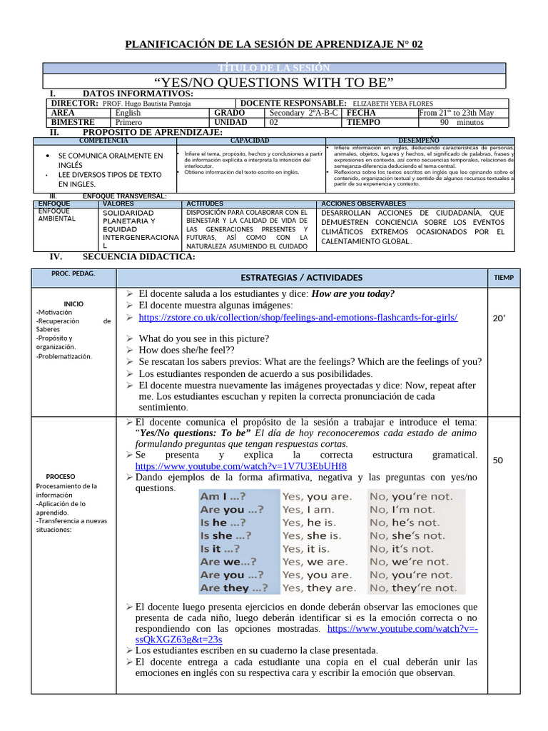Lesson 2 - 2° Sec A-B-C | PDF