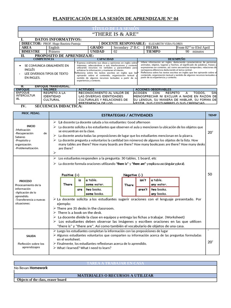 LESSON 4_2° SEC A-B-C | PDF