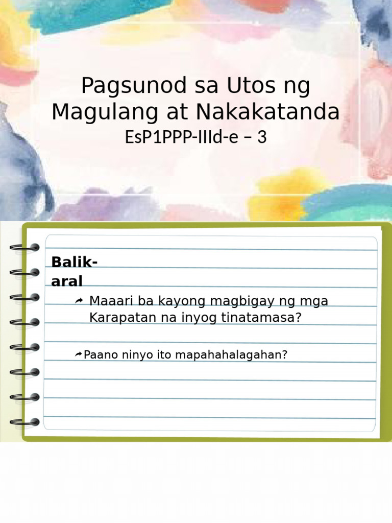Pagsunod sa Utos | PDF