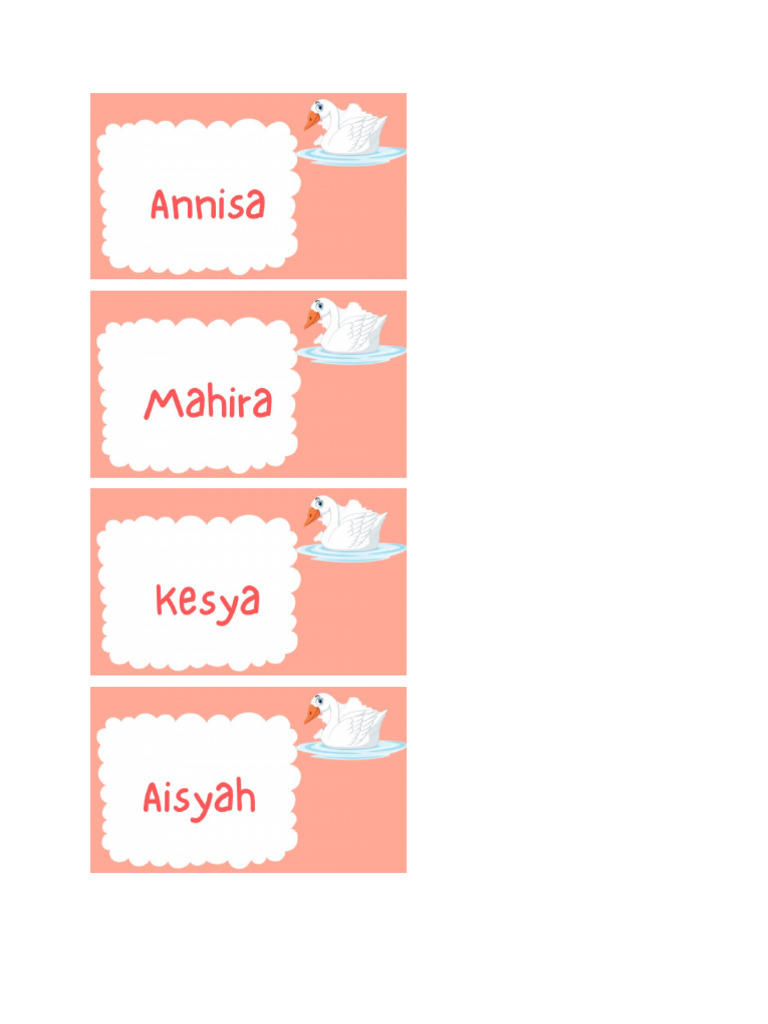 Name Tag Angsa | PDF