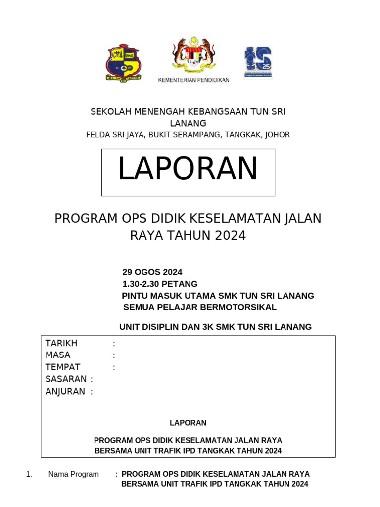 Format Laporan Program | PDF