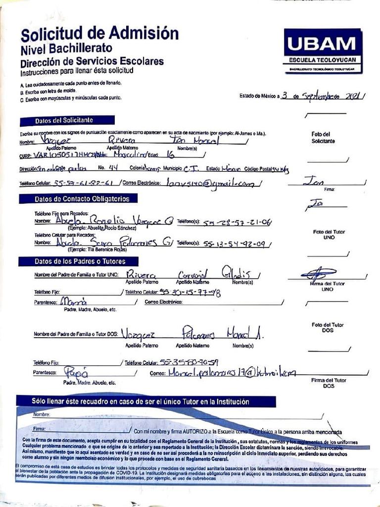 Admision UBAM | PDF
