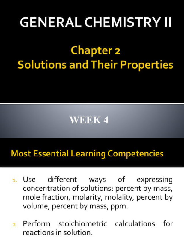 5 - Solutions and Their Properties 2 Students | PDF