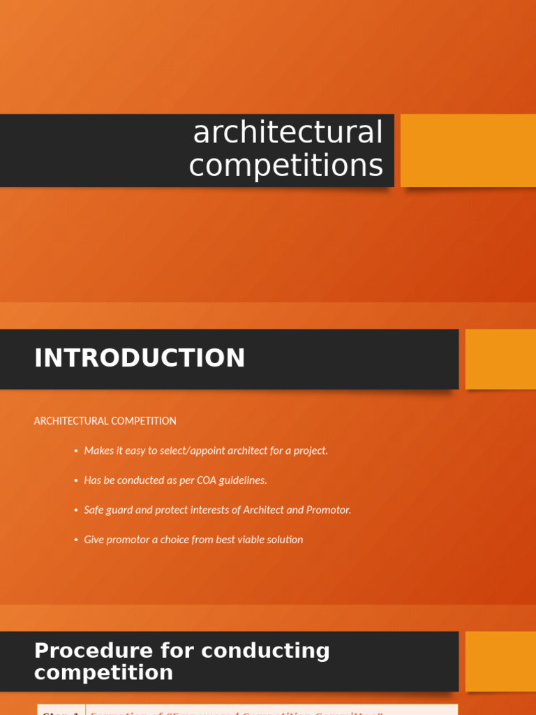 Architectural Competitions | PDF