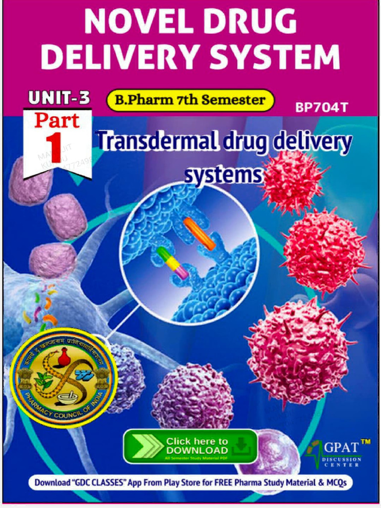 01.transdermal Drug Delivery Systems | PDF