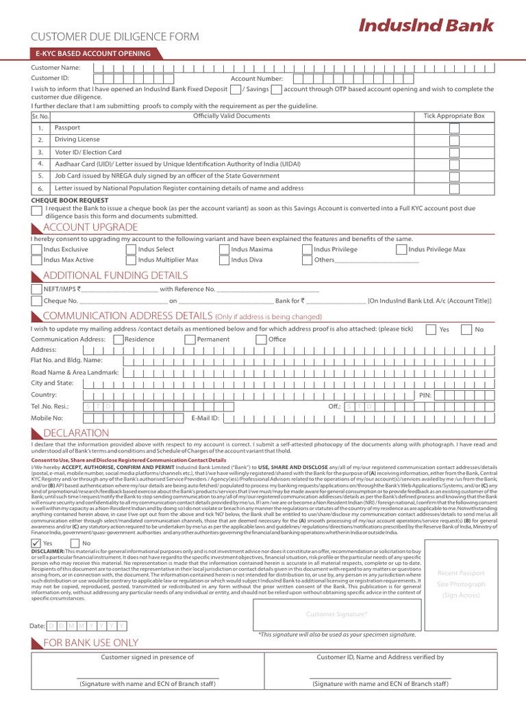 Customer Due Diligence Form CDD | PDF | Banks | Government