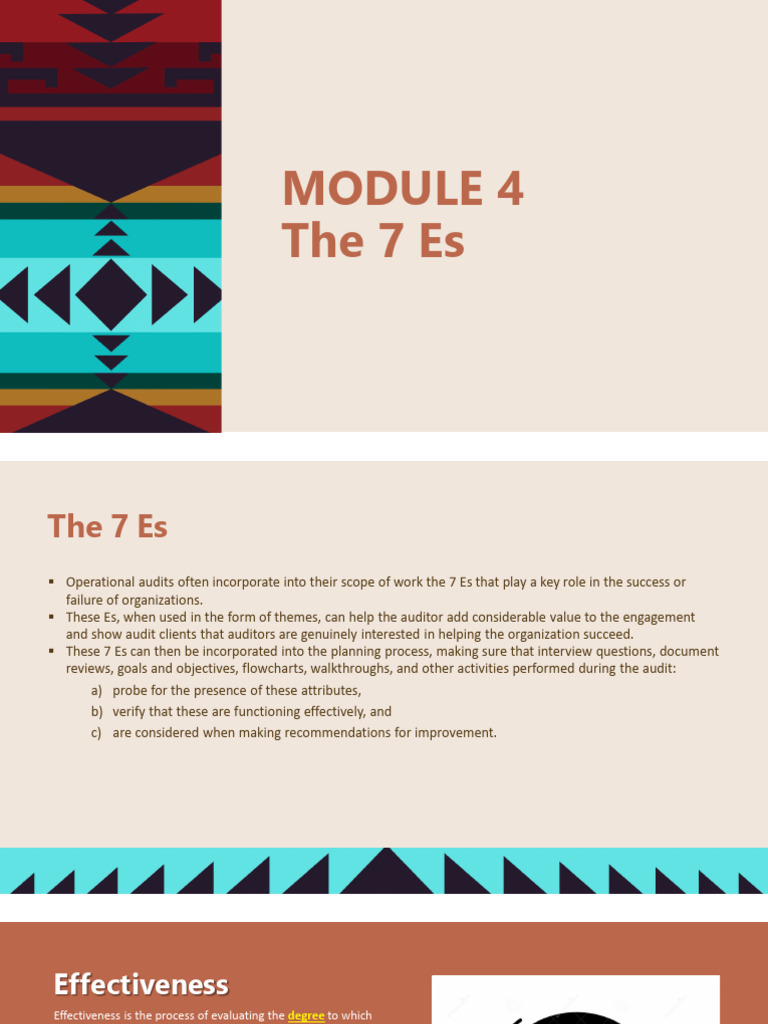 Module 4 - The 7 Es | PDF