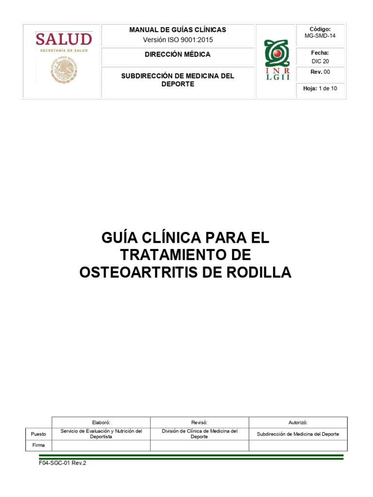 Inr Osteartrosis | PDF