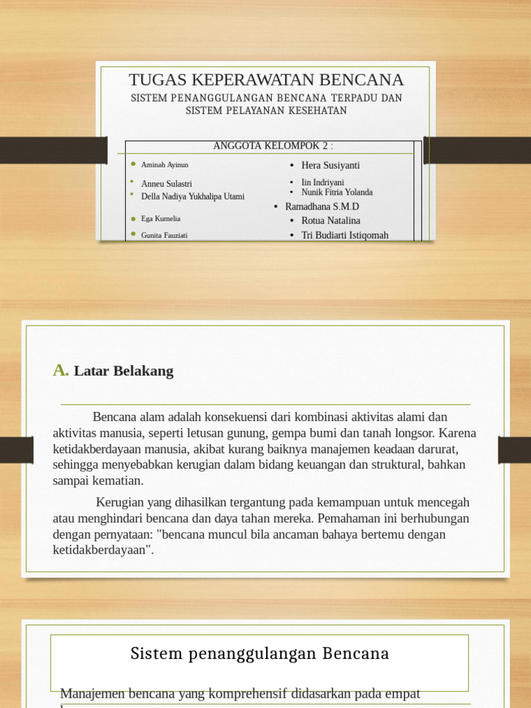 Ppt Keperawatan Bencana Kel.2 | PDF