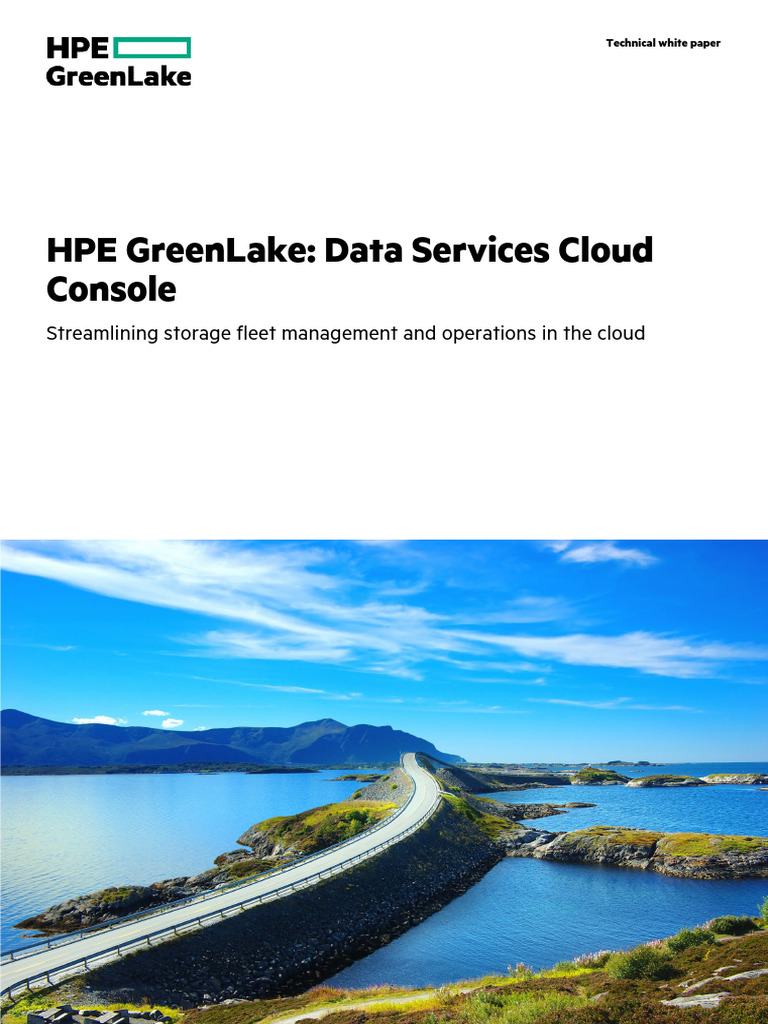 HPE GreenLake Data Services Console Overview | PDF | Cloud Computing ...