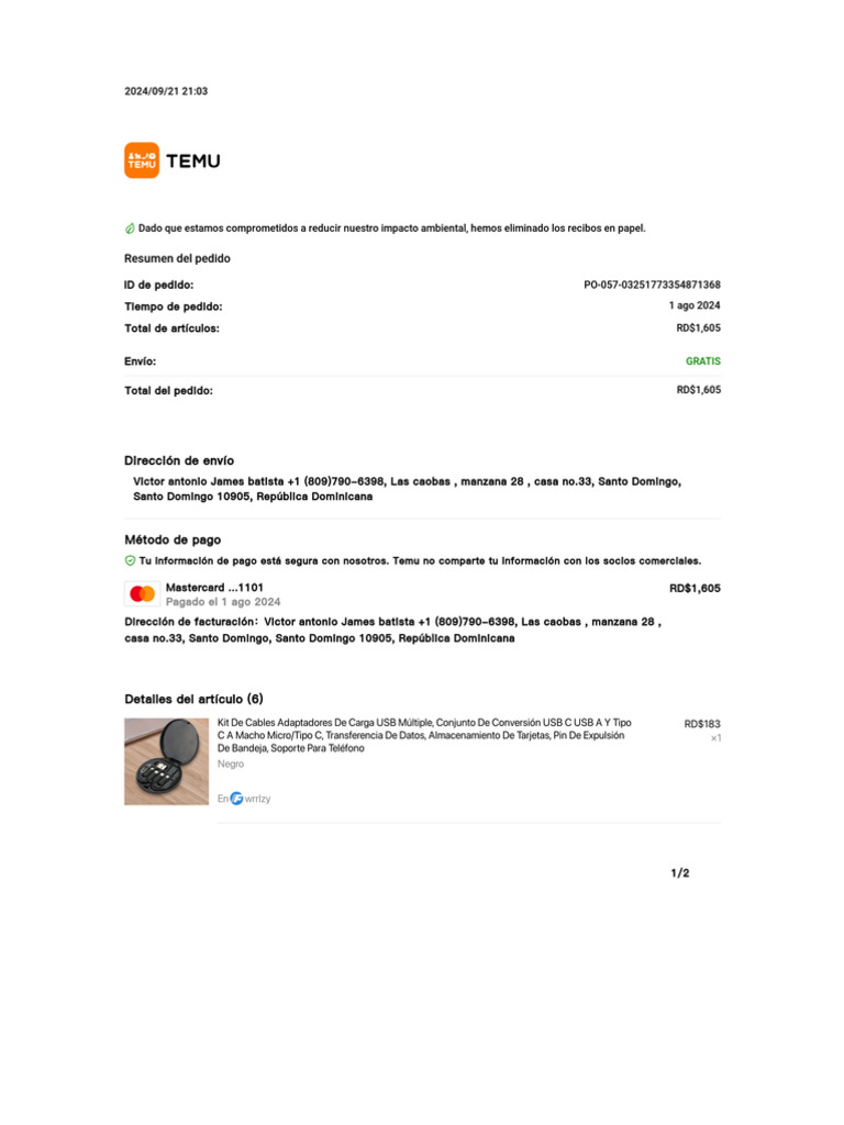 Print for TEMU | PDF